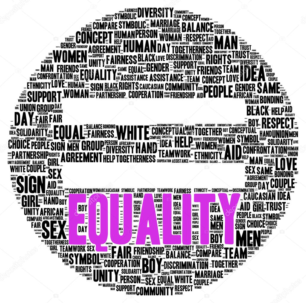 Equality word cloud shape Stock Photo by ©ibreakstock 100459500