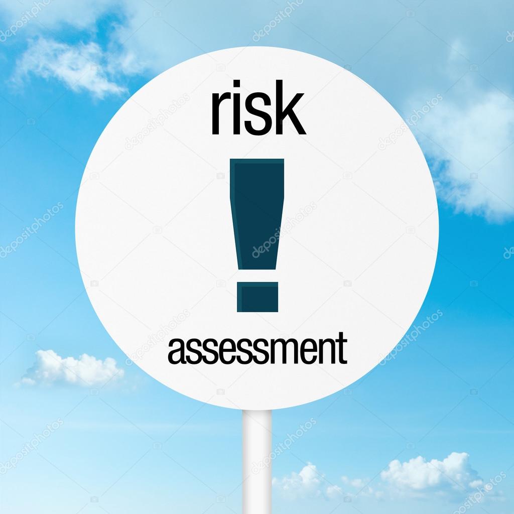 Risk assessment warning road sign Stock Photo by ©ibreakstock 101249982