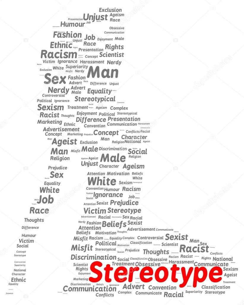 Stereotype word cloud shape — Stock Photo © ibreakstock #101255874