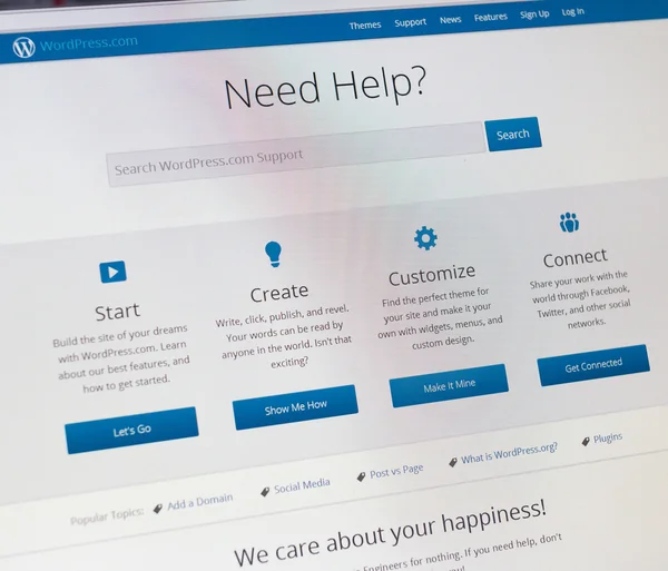 Wordpress website on a computer screen – Stock Editorial Photo ...