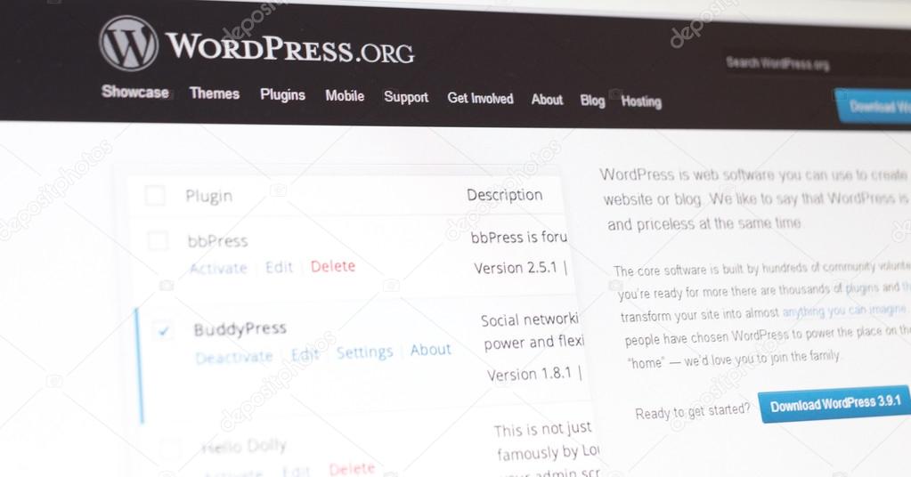 Wordpress website on a computer screen – Stock Editorial Photo ...