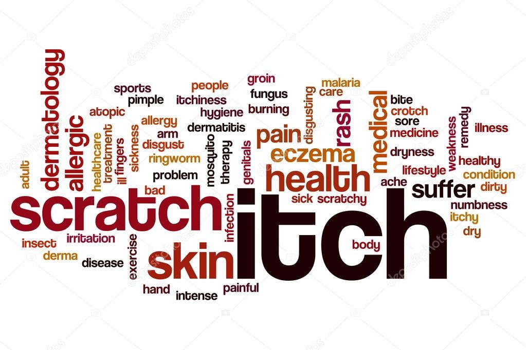 Itch word cloud Stock Photo by ©ibreakstock 123101768