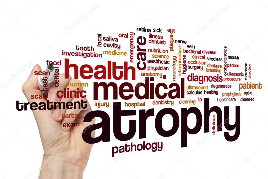 Atrophy word cloud Stock Photo by ©ibreakstock 123550014