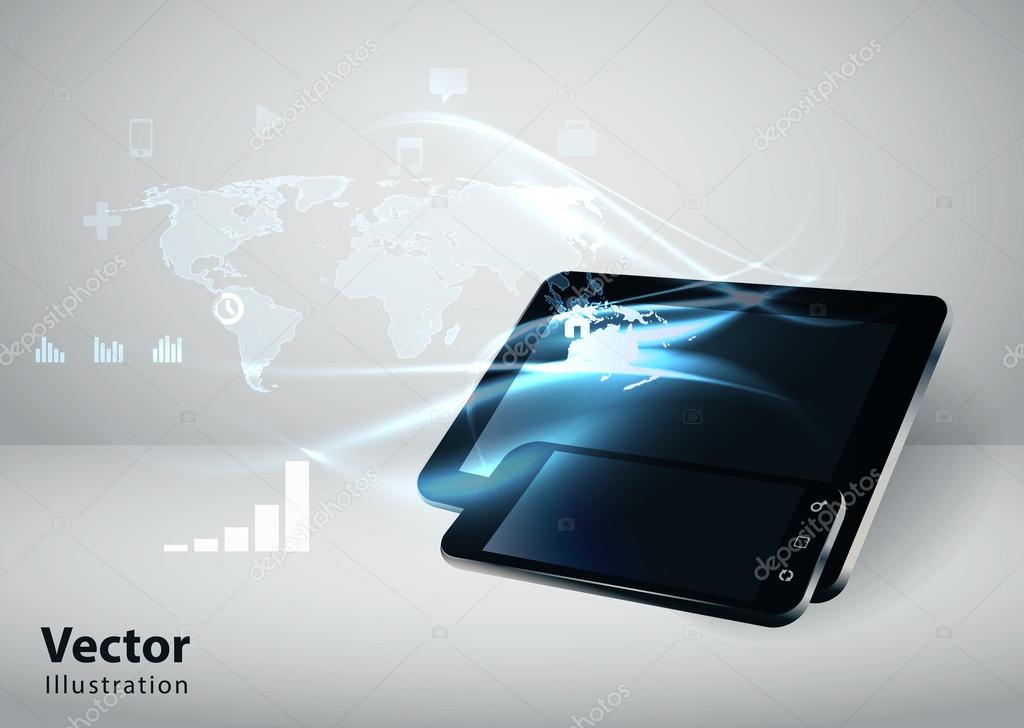 Modern communication technology Stock Vector by ©pocike 52447625