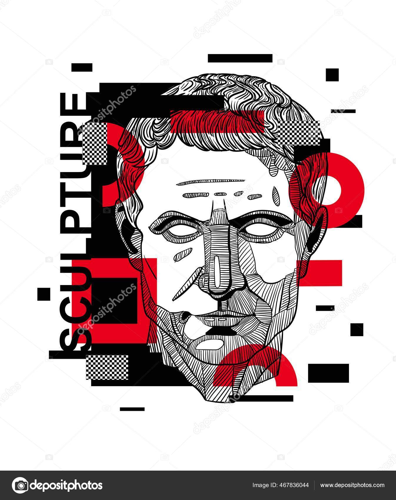 Cesar Portrait Sculpture Vector Illustration Stock Vector Image by ...