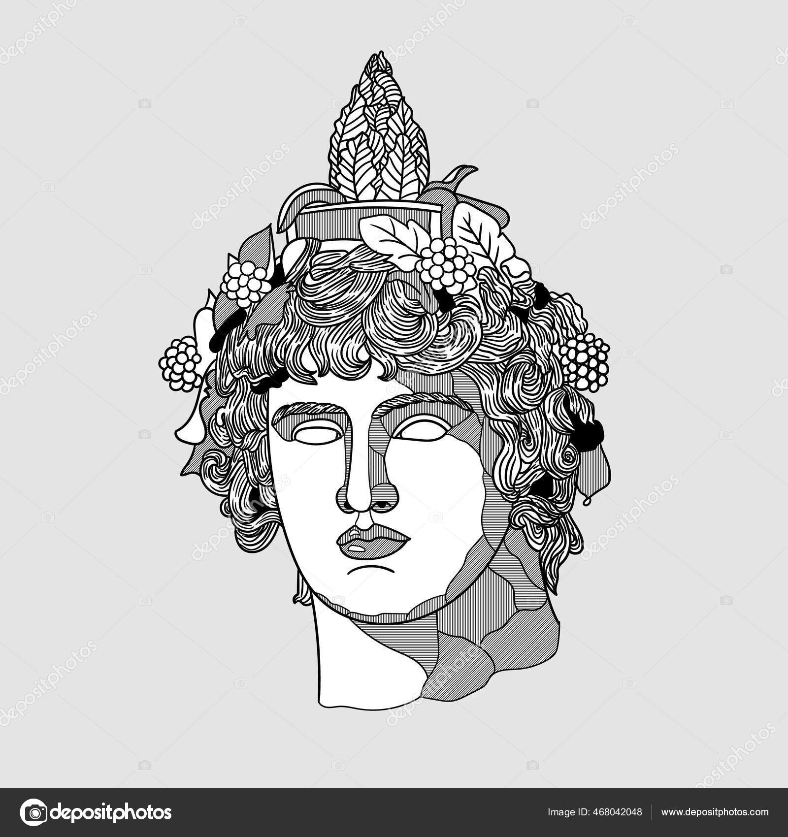 Simple Dionysus Drawing