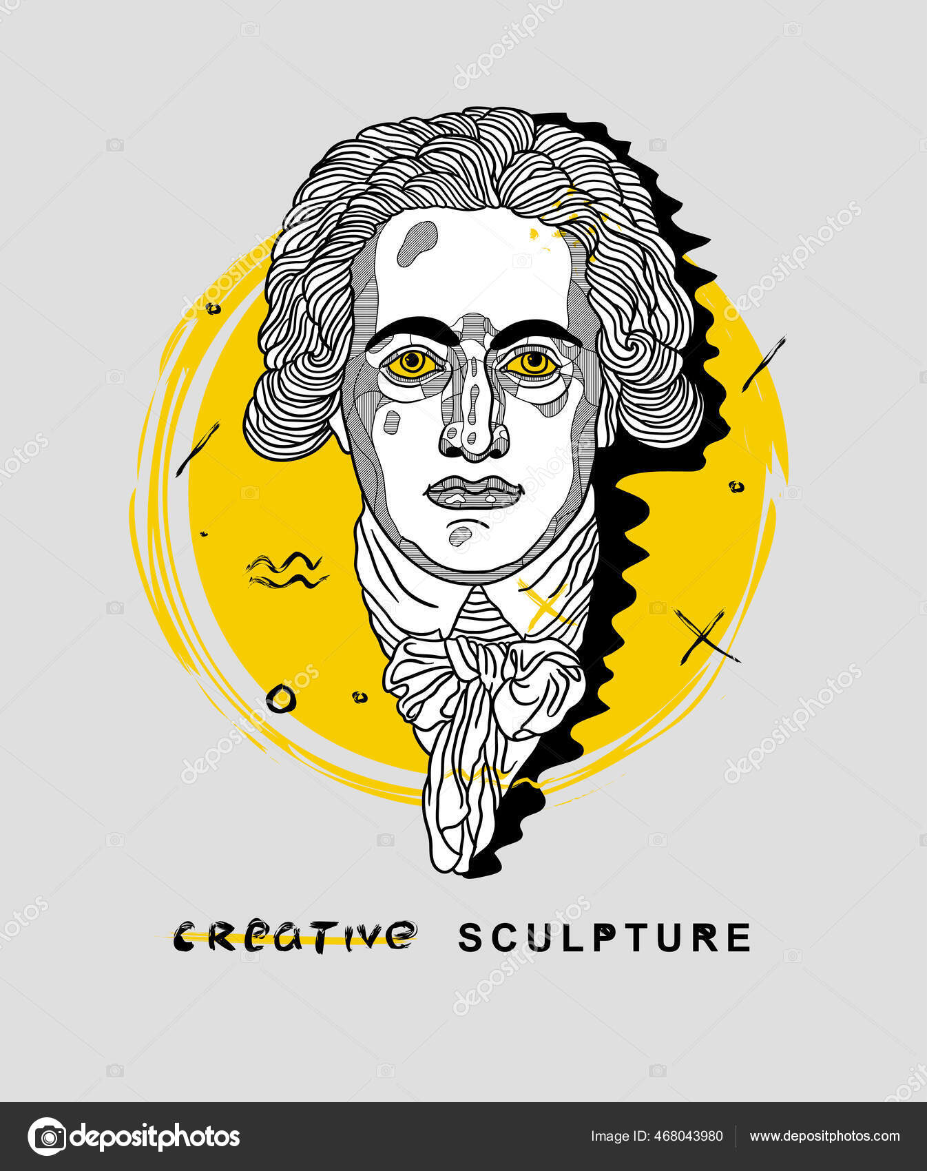 Image vectorielle Lignes Vectorielles Illustration Classique Dessinée ...