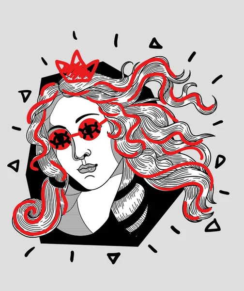 L neas vectoriales ilustraci n dibujada a mano cl sica. venus, botticelli 2024