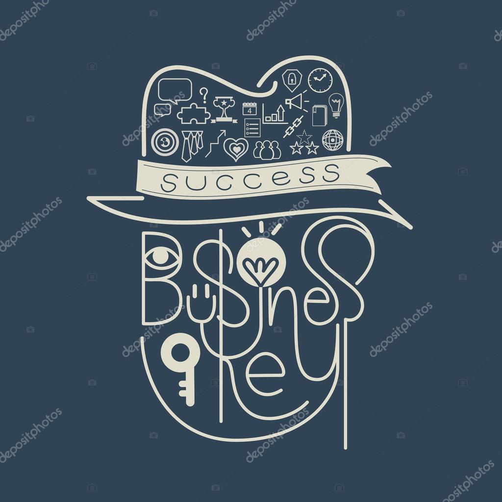 Icono de negocios Concepto de éxito Letras Vector de stock por ©FatimaJ ...