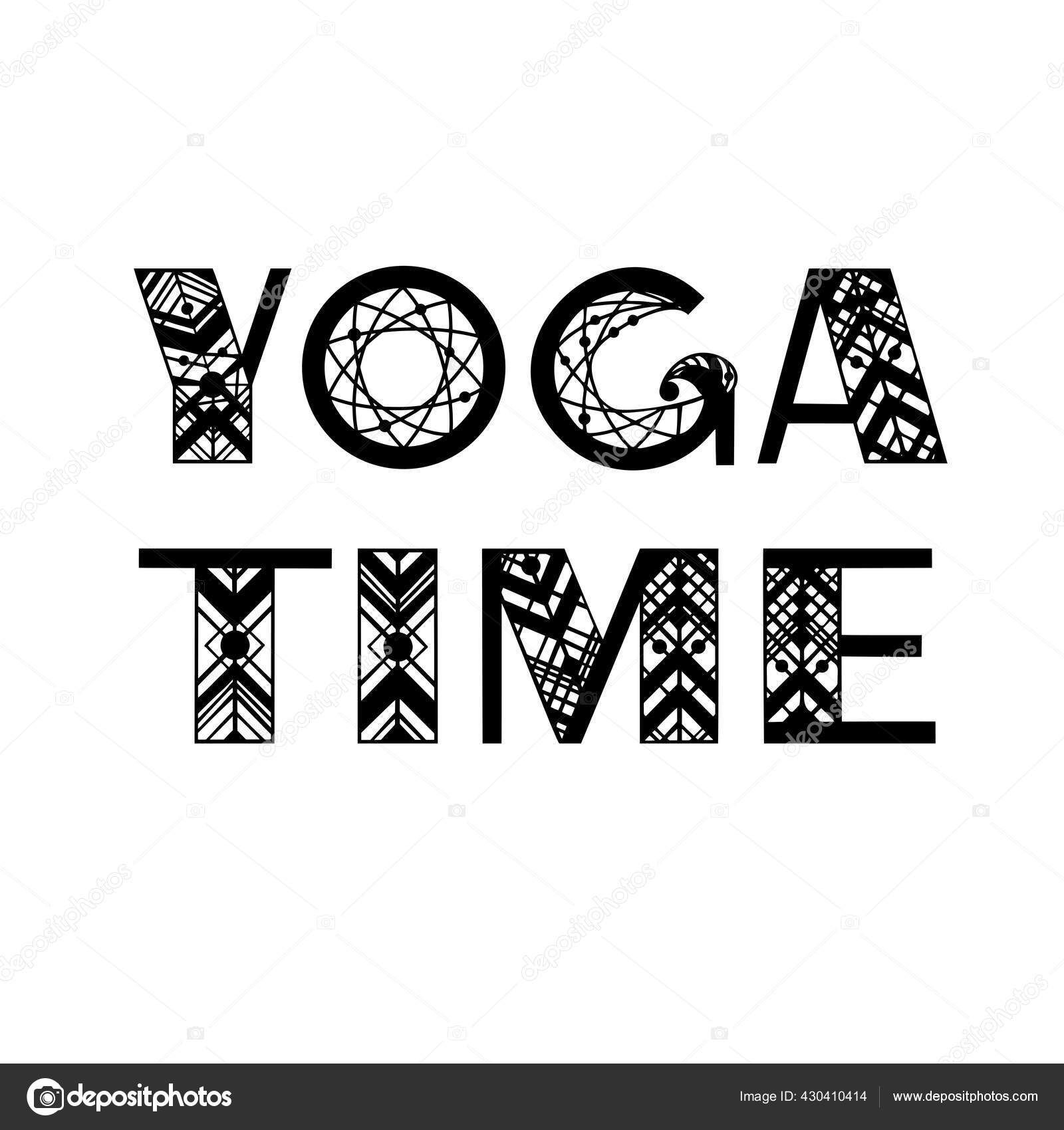 Hand written text with popular yoga quotes. Stock Vector Image by ...