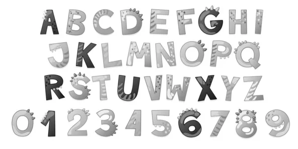 Kreslená roztomilá dinosauří abeceda. Stock Vektor od ©Kandella 470521196