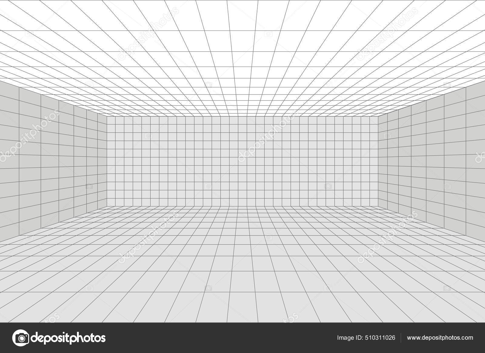 Grid perspective white room background Stock Vector Image by ©Kandella ...