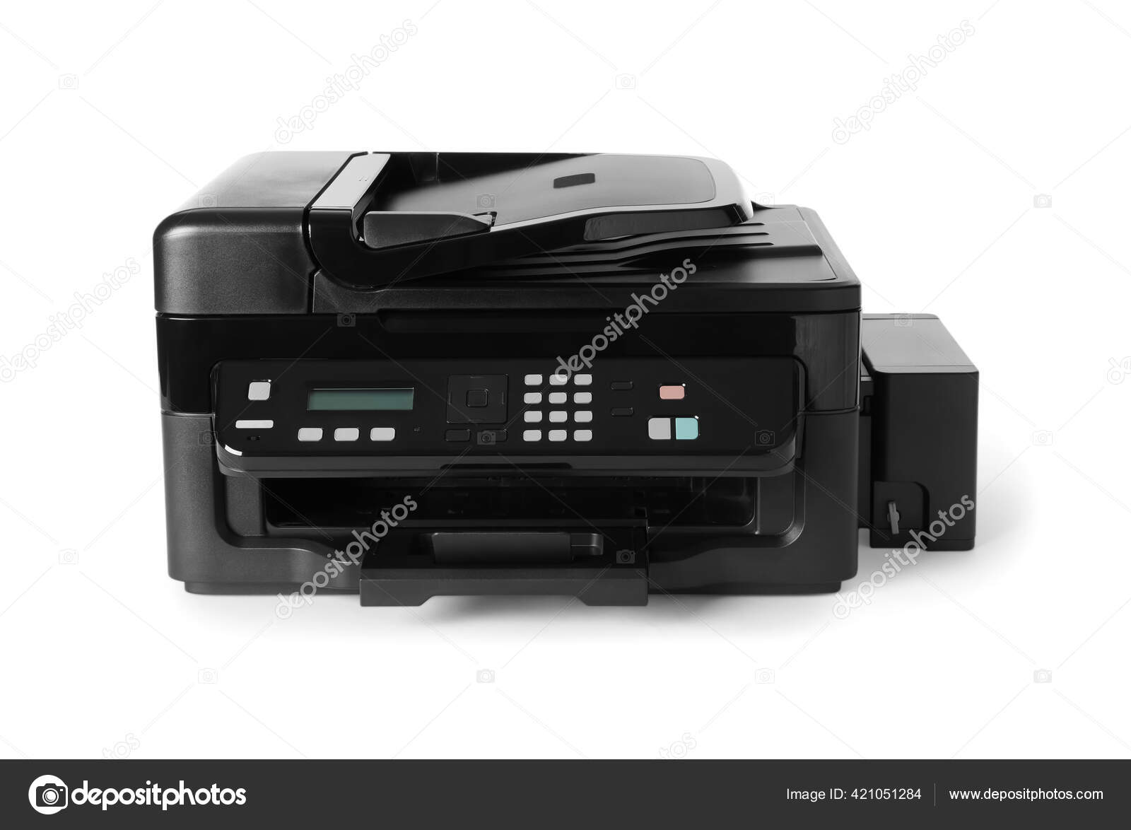 New Modern Multifunction Printer Isolated White — Stock Photo ...