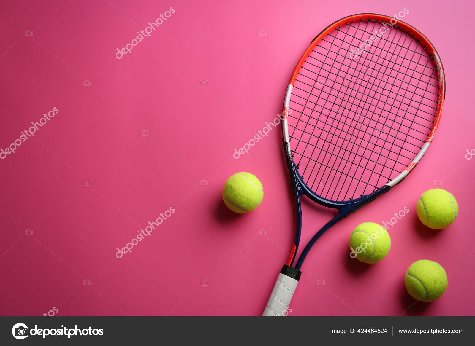 Pink Tennis Ball And Racket