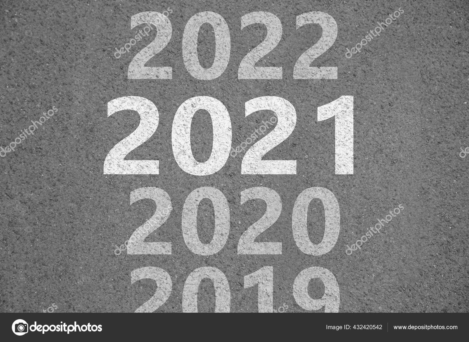 Start New Year Fresh Vision Ideas 2021 Numbers Bigger Others — Stock ...