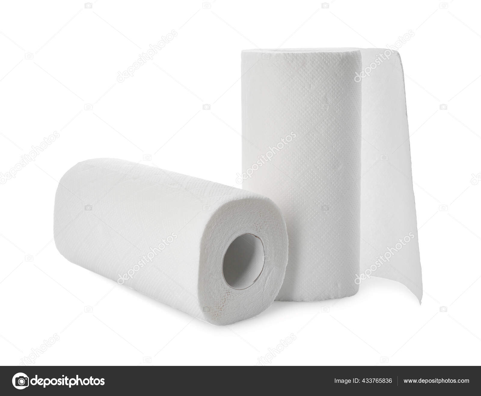Rolls Paper Tissues White Background — Stock Photo © NewAfrica #433765836