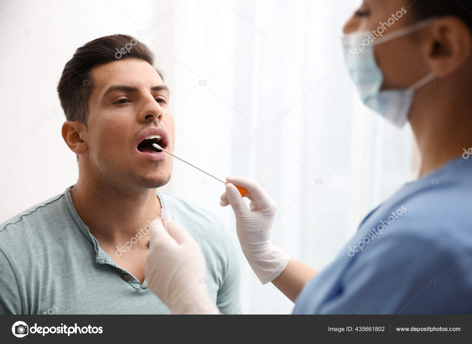Doctor Taking Sample Dna Test Man Clinic Stock Photo by ©NewAfrica ...