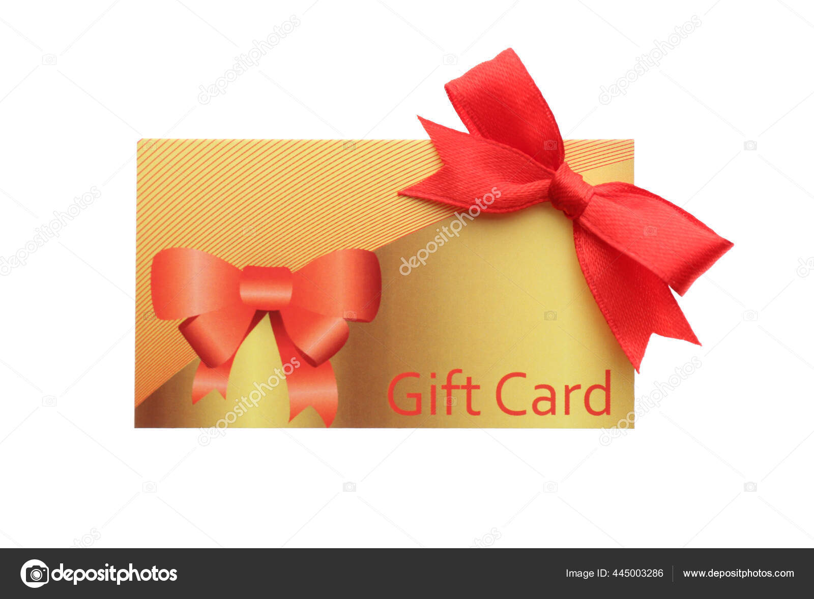 Gift Card Bow Isolated White — Stock Photo © NewAfrica #445003286