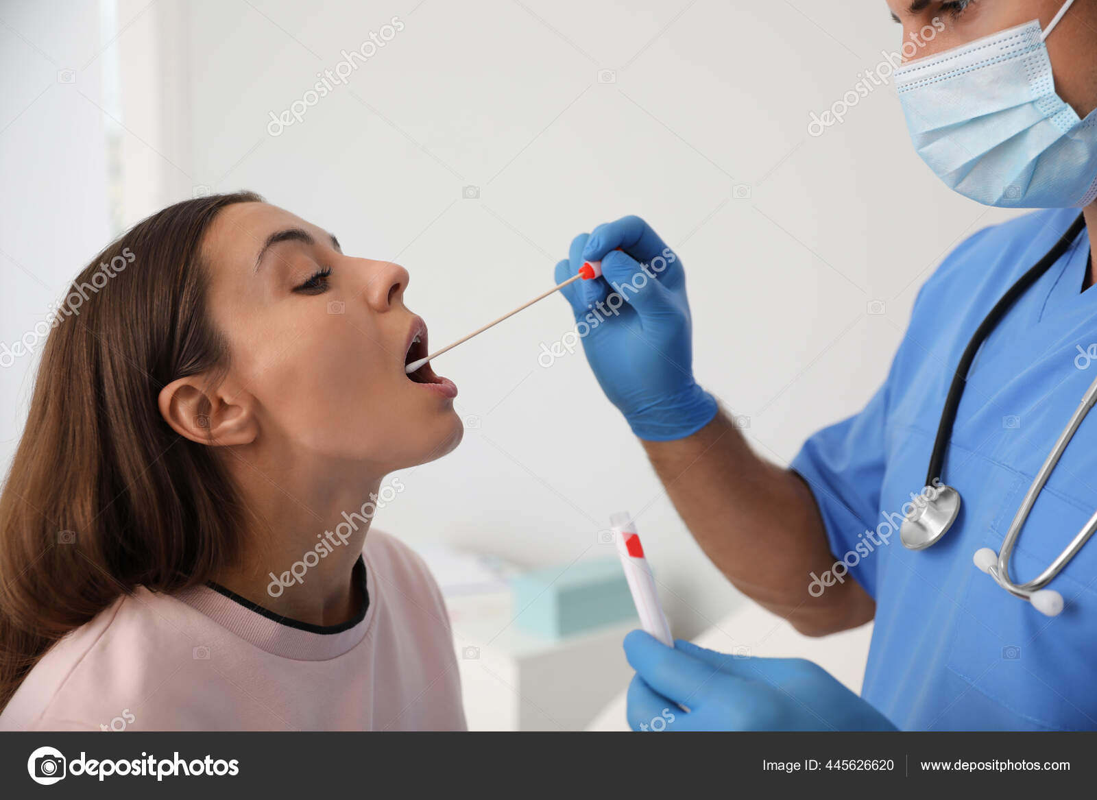 Doctor Taking Sample Dna Test Woman Clinic Stock Photo by ©NewAfrica ...