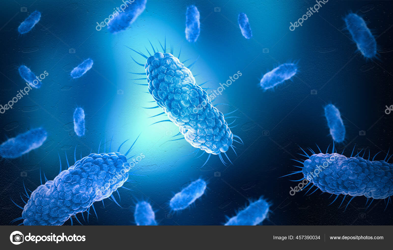 Bacteria Colony Microscope Illustration Laboratory Research Stock Photo ...