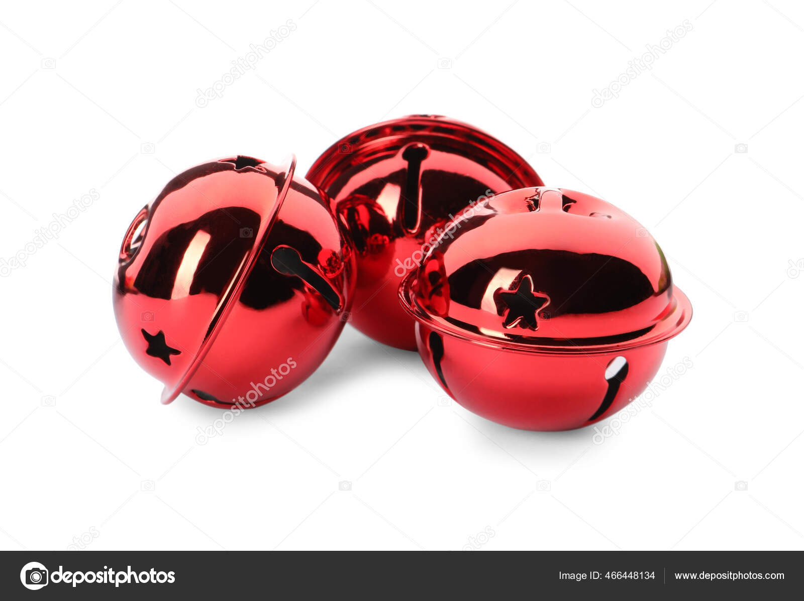 Shiny Red Sleigh Bells White Background Stock Photo by ©NewAfrica 466448134