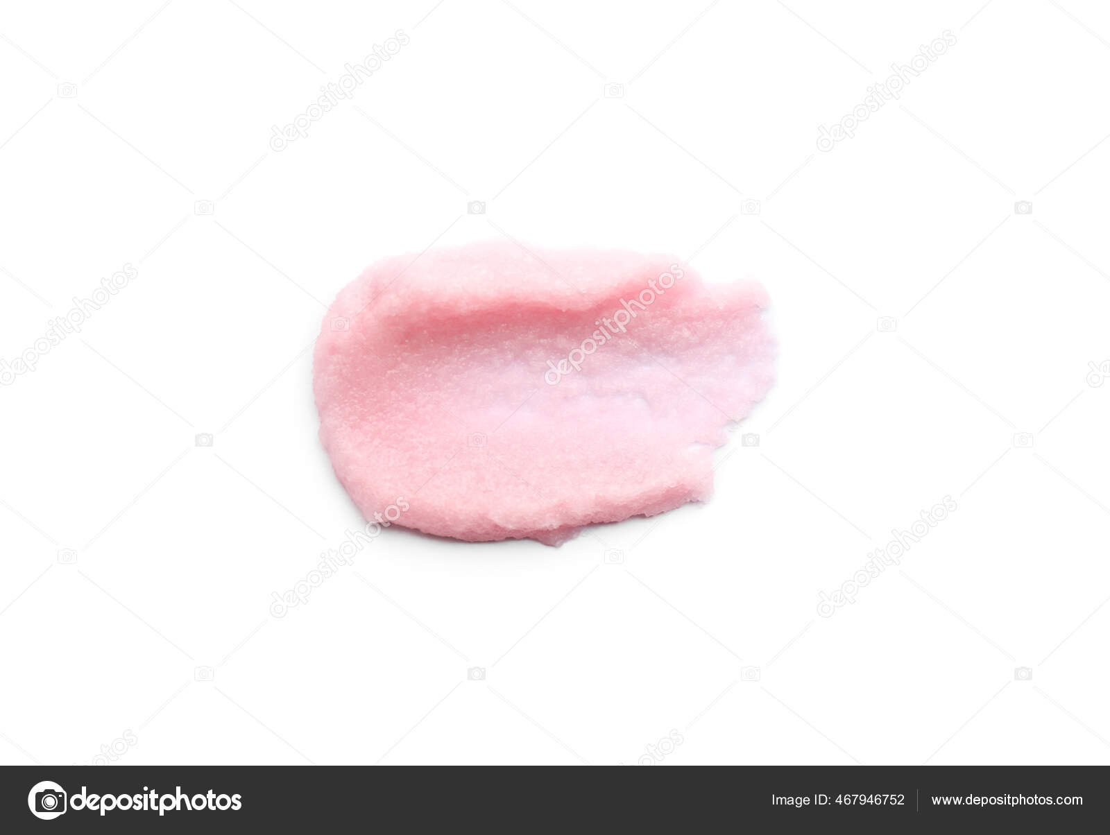 Smear Pink Body Scrub Isolated White Top View Stock Illustration by ...