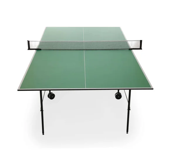Green Ping Pong Table Rackets Balls White Background Stock Illustration ...