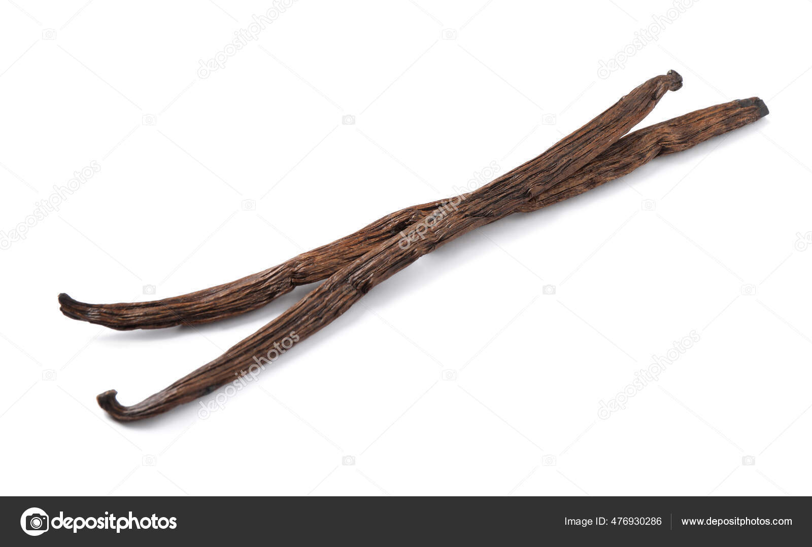 Palitos Vainilla Aromáticos Secos Sobre Fondo Blanco — Foto de stock ...