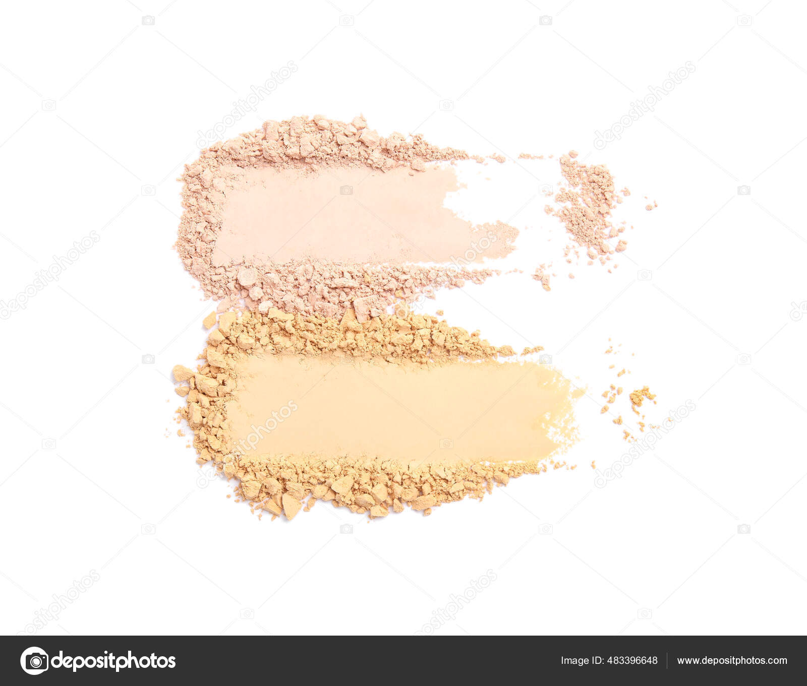 Swatches Different Crushed Face Powders White Background Top View Stock ...