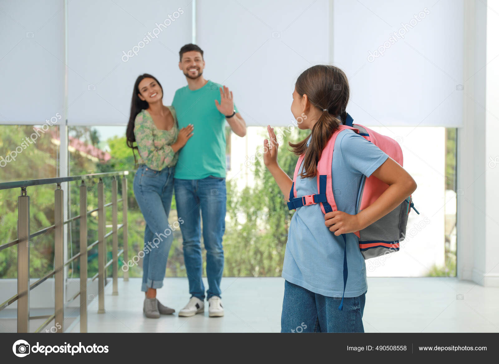 Waving Goodbye To Friends