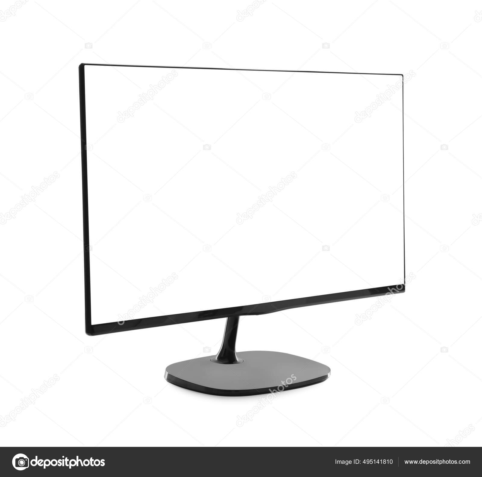 Modern Computer Monitor Black Screen Isolated White Stock Photo by ... Modern Computer Monitor Black Screen Isolated White Stock Photo by ...