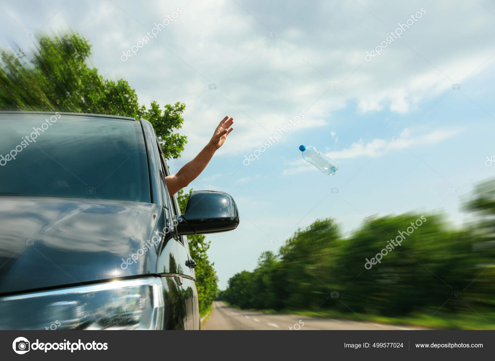 Throwing Garbage On Road
