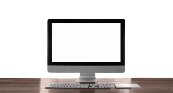 Computer Monitor Laptop Blank Screens White Background Mockup Design ...