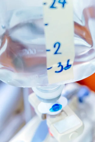 Medical Care Detail Saline Solution Drip Patient Hospital Stock Photo ...