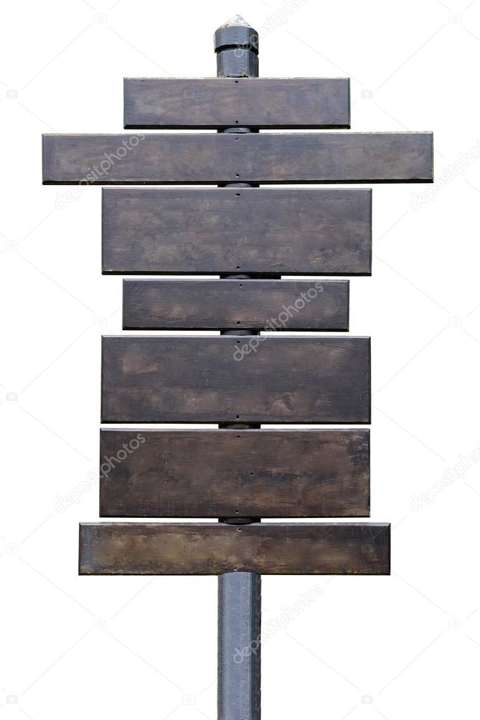 Wooden sign on white background — Stock Photo © ponsulak #97753784