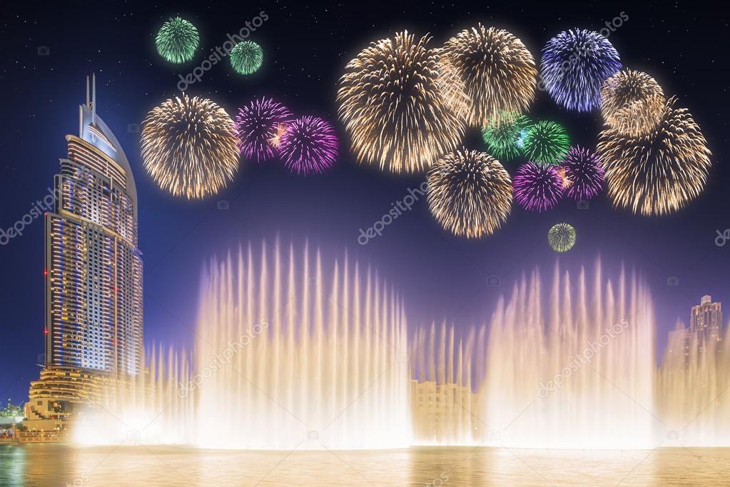 Fountain Fireworks Clipart Image