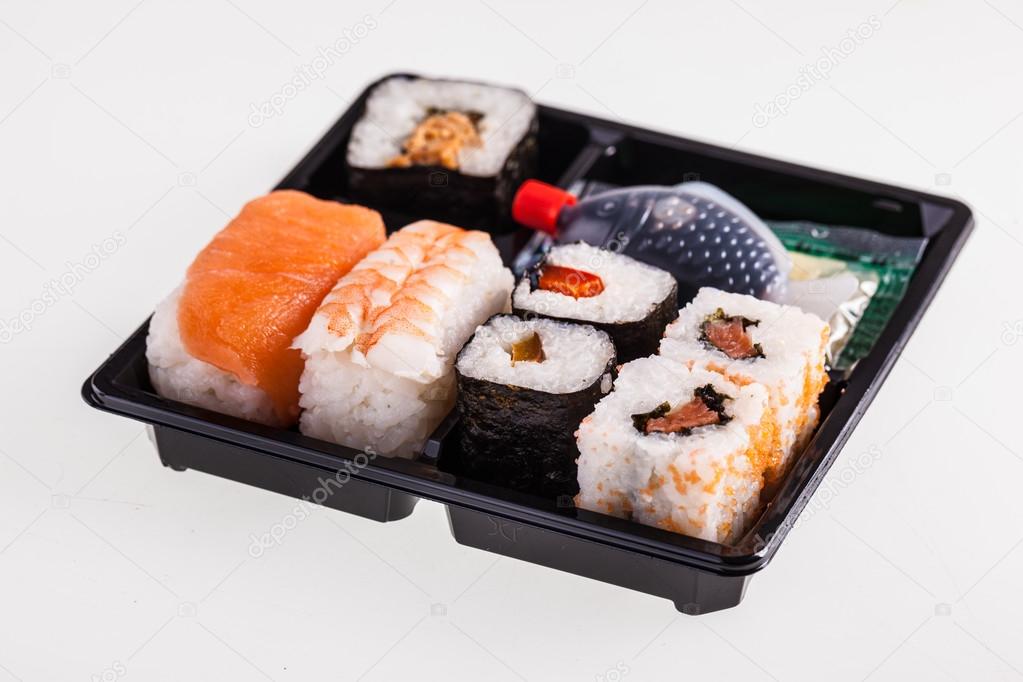 Isolated Sushi box Stock Photo by ©dlpn 74365799