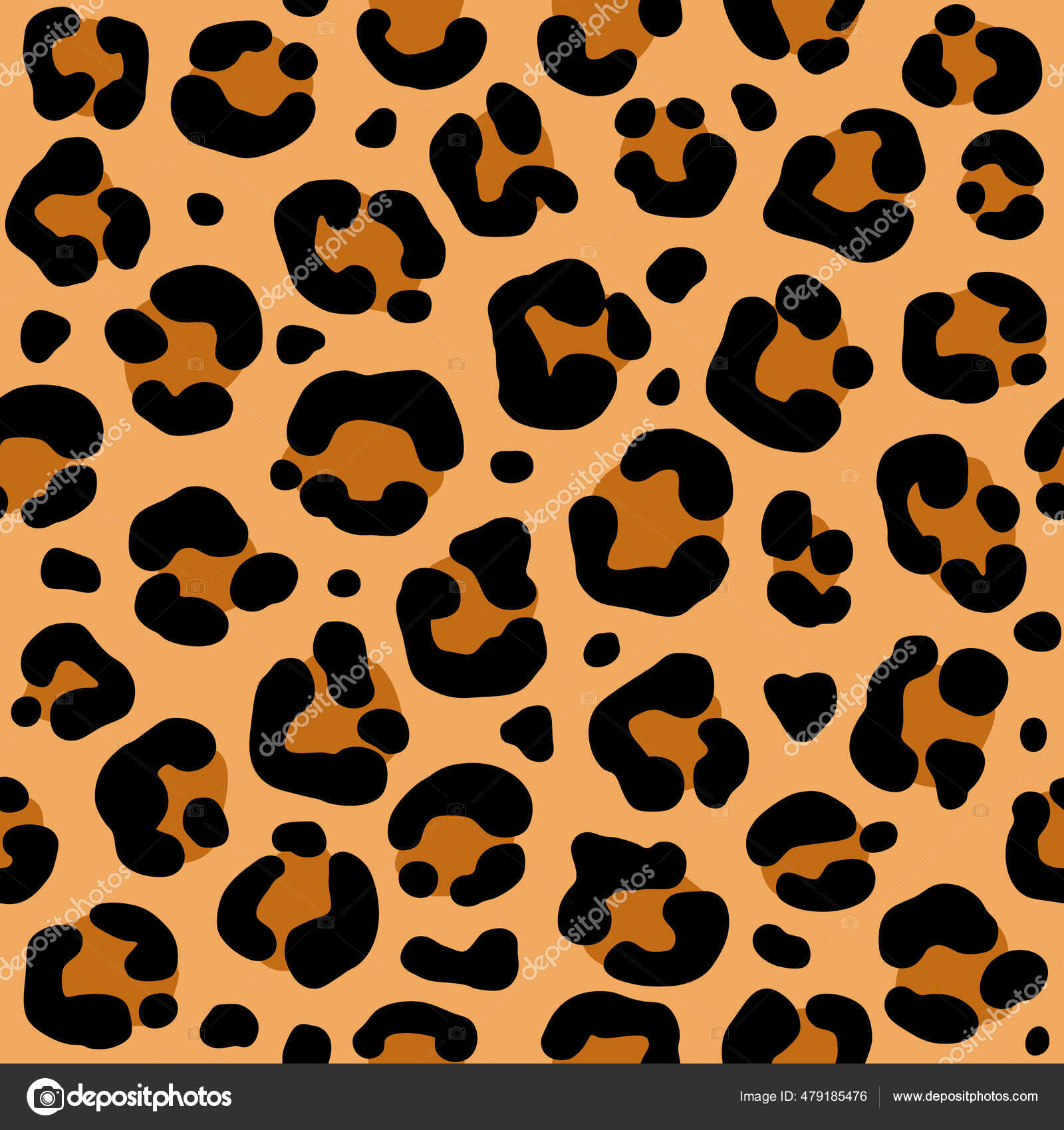 Seamless Animal Pattern Leopard Hot Summer Vector Background African ...