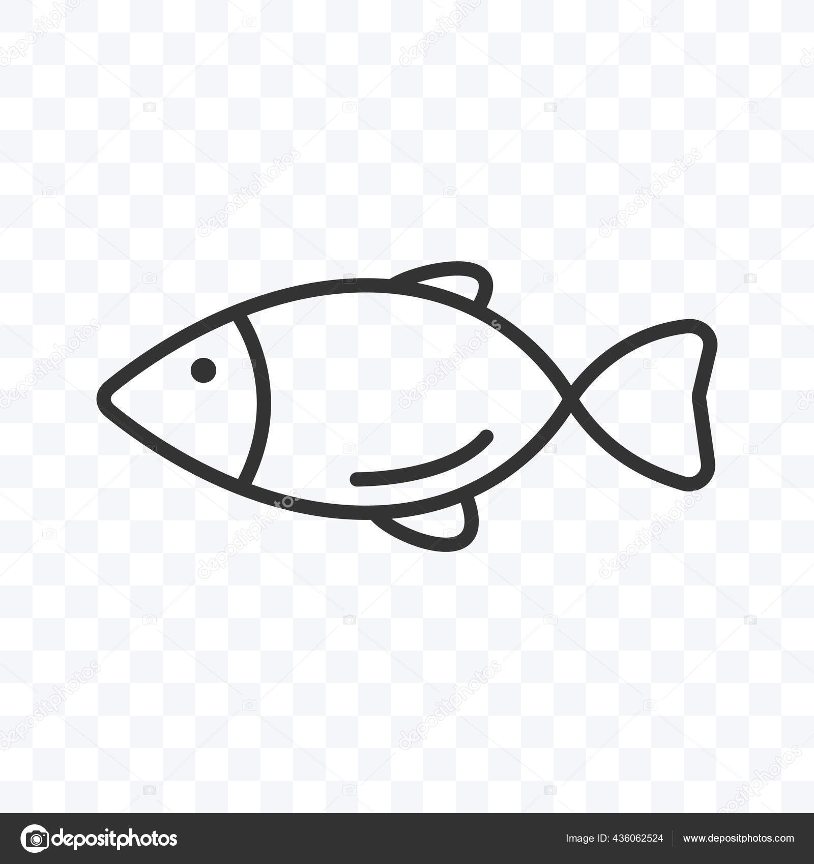 Fish Icon Simple Flat Design Isolated Vector Illustration Transparent ...