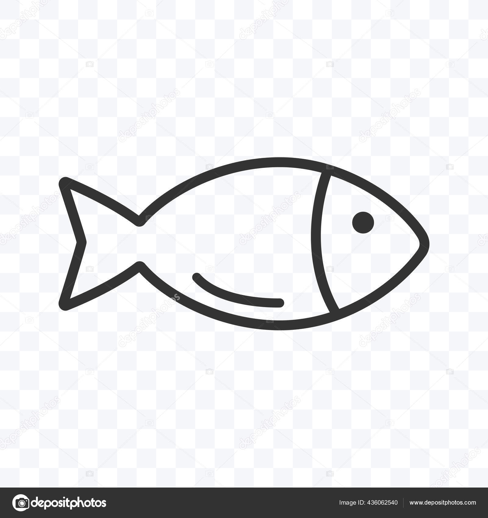 Fish Icon Simple Flat Design Isolated Vector Illustration Transparent ...