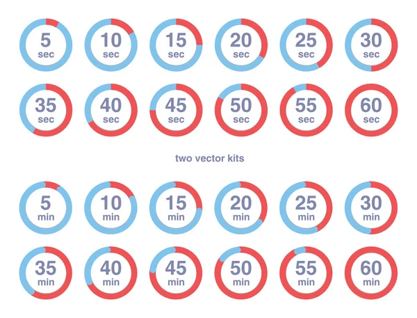 Collection of vector icons with watch counts. Stock Vector Image by ...