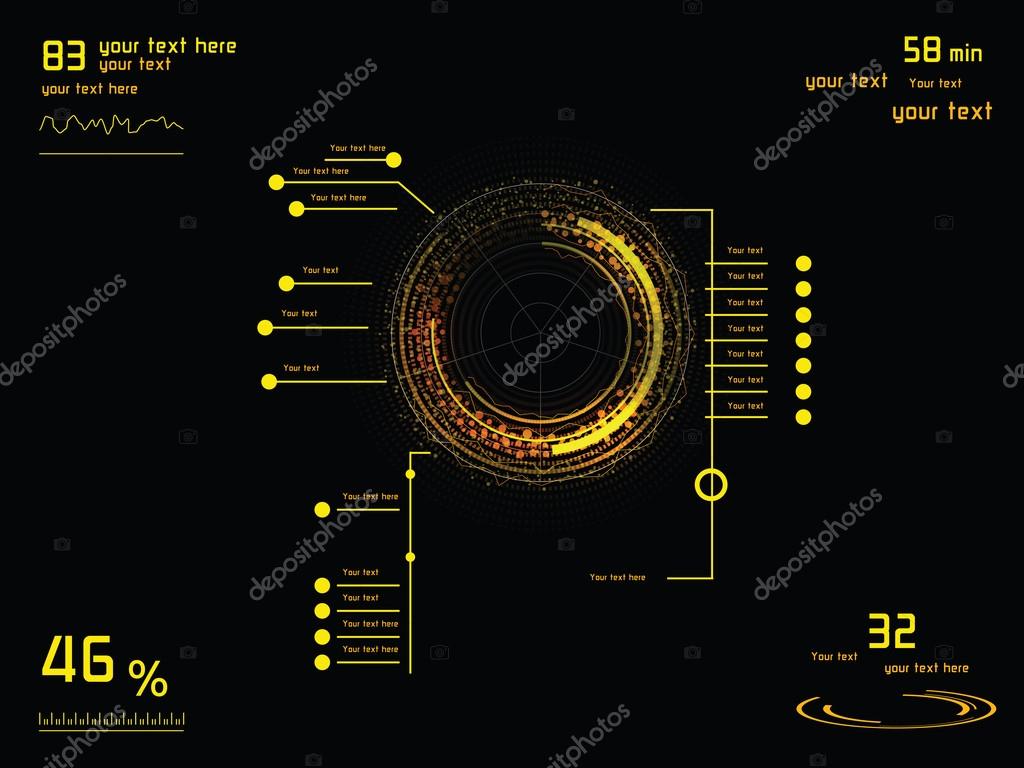 Futuristic yellow infographics Stock Vector Image by ©julvil11 #55146267