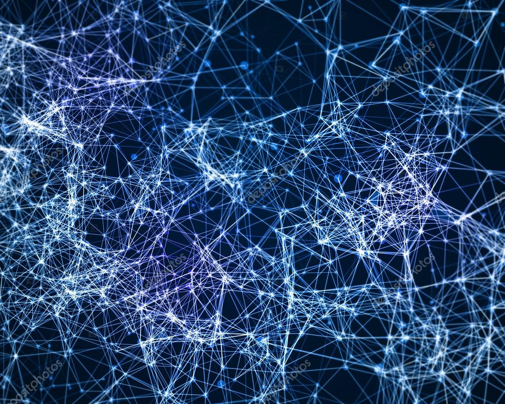 Digital background with cybernetic particles Stock Photo by ©julvil11 ...