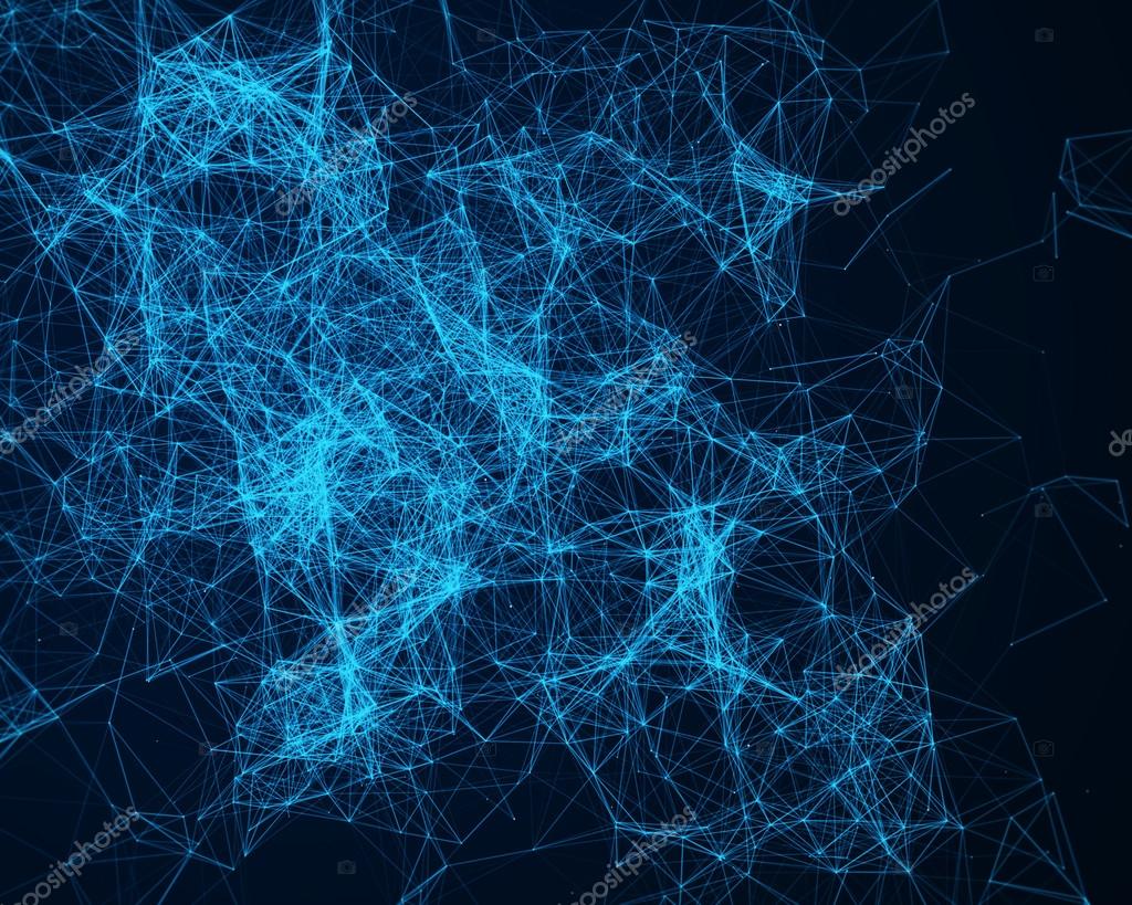 Blue cybernetic particles Stock Photo by ©julvil11 57967795