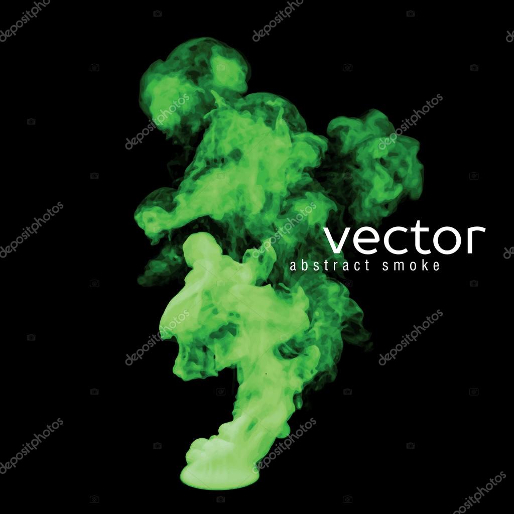 Vector illustration of green smoke Stock Vector Image by ©julvil11 ...