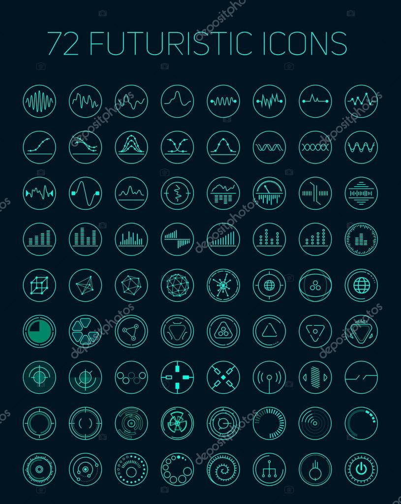 Abstract vector futuristic icons — Stock Vector © julvil11 #87767862 Abstract vector futuristic icons — Stock Vector © julvil11 #87767862