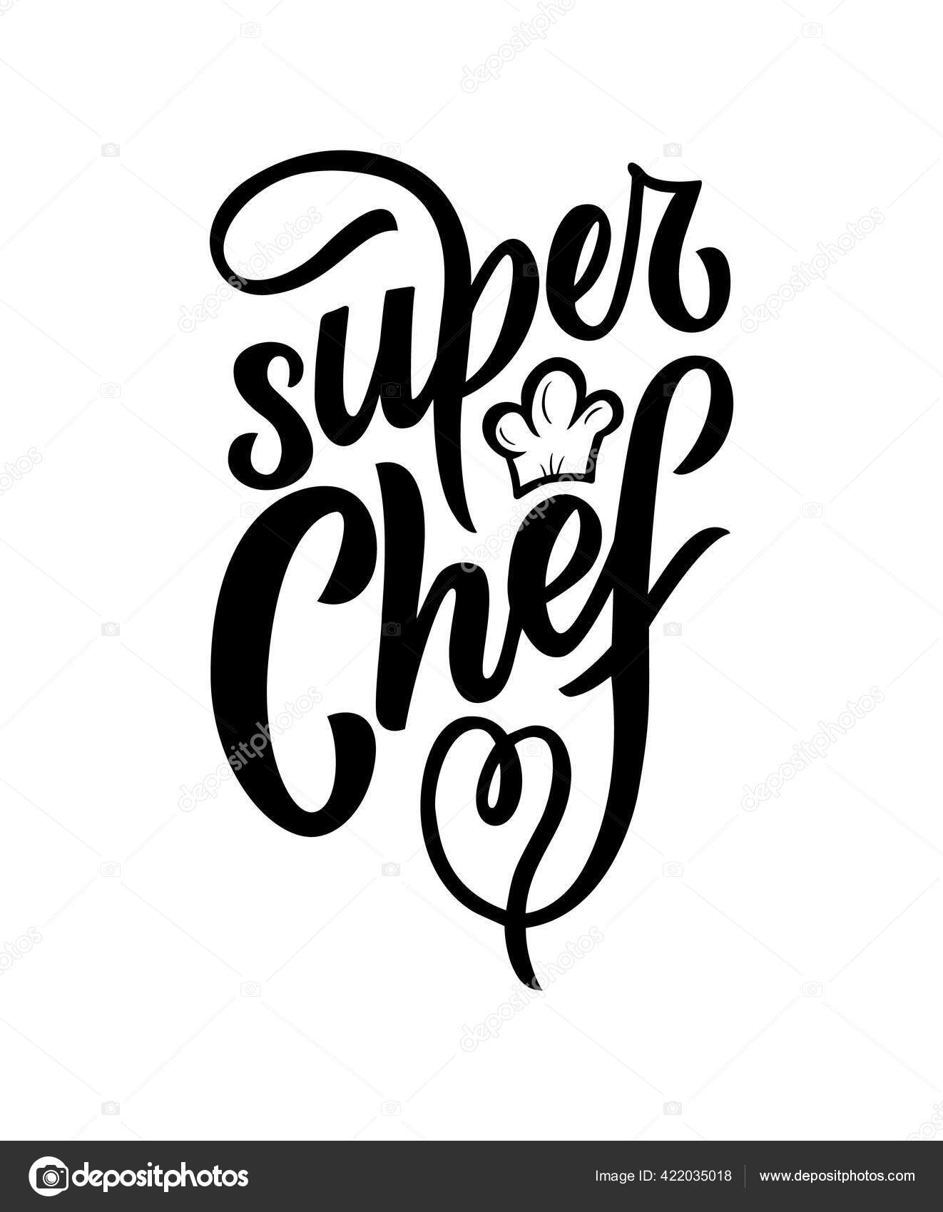 Diseño plano Super Chef Logo Vector Ilustración Vector de stock ...