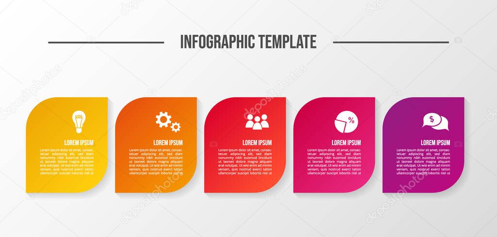 Plantilla de infograf a empresarial. Diagrama de flujo. Vector 2024