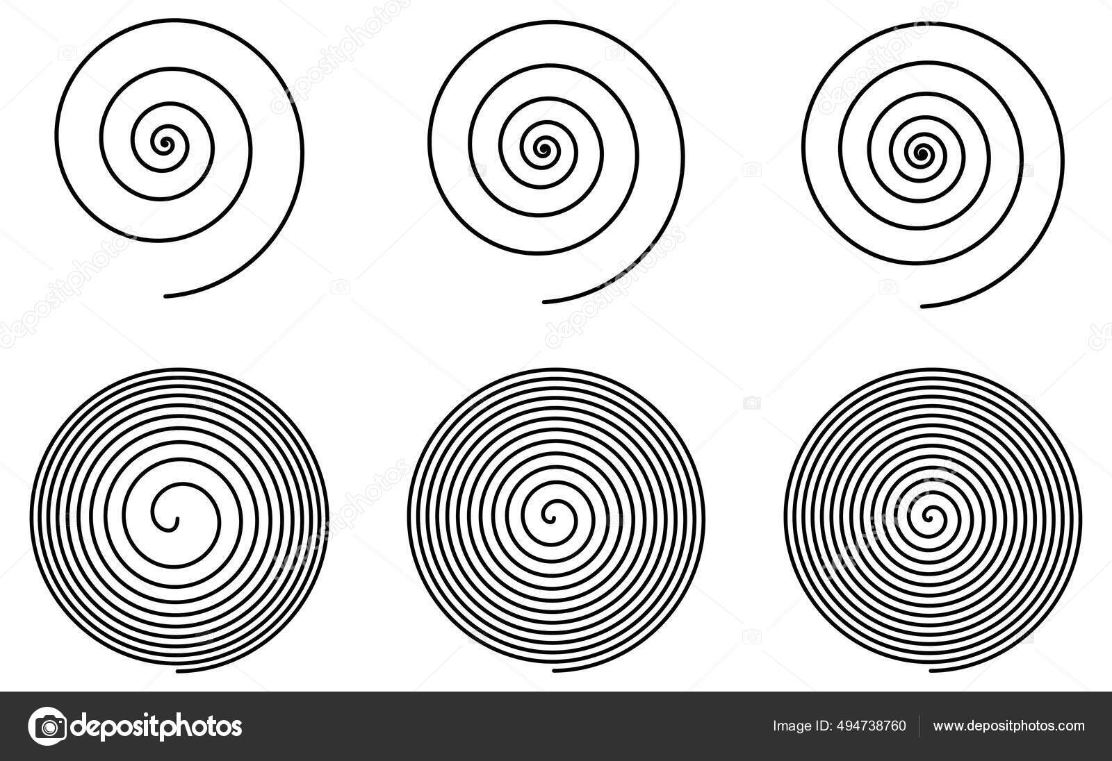 Simple Spirals Icons Signs Different Versions Stock Vector by ©lubo ...