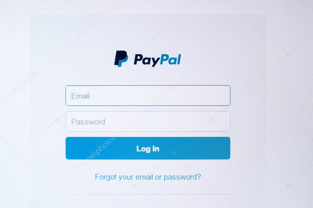 Paypal login screen close up — Stock Editorial Photo © CoffeeMate #74129481